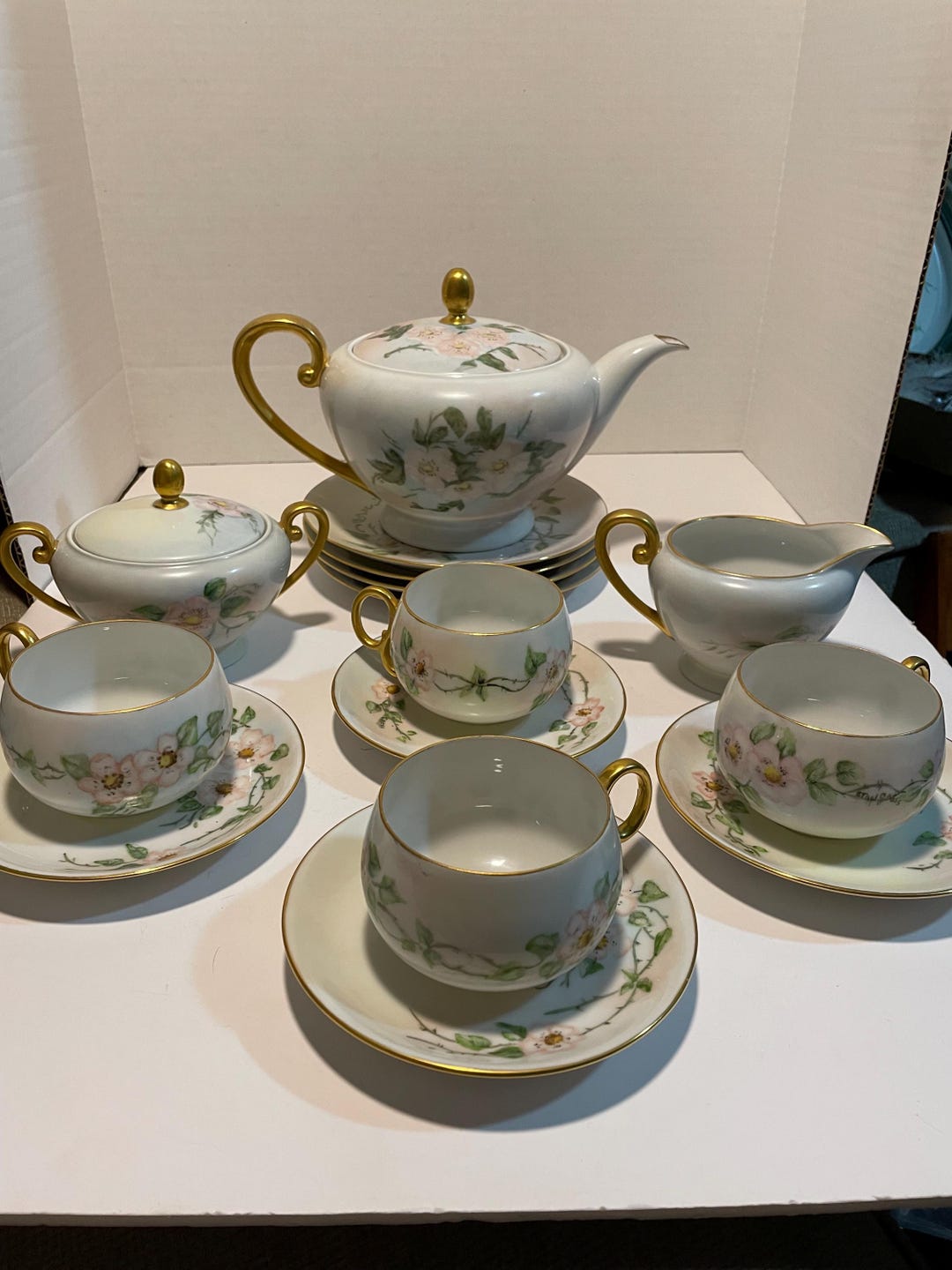 Eschenbach Bavarian Porcelain Tea Set With Dessert Saucer. - Etsy