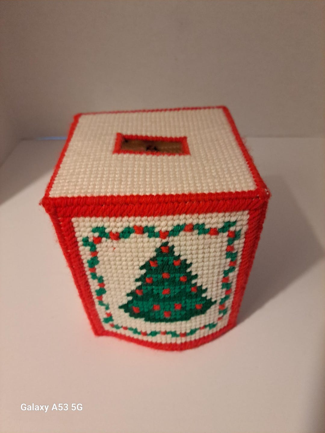 Vintage Christmas Tree Tissue Box Cover - Etsy