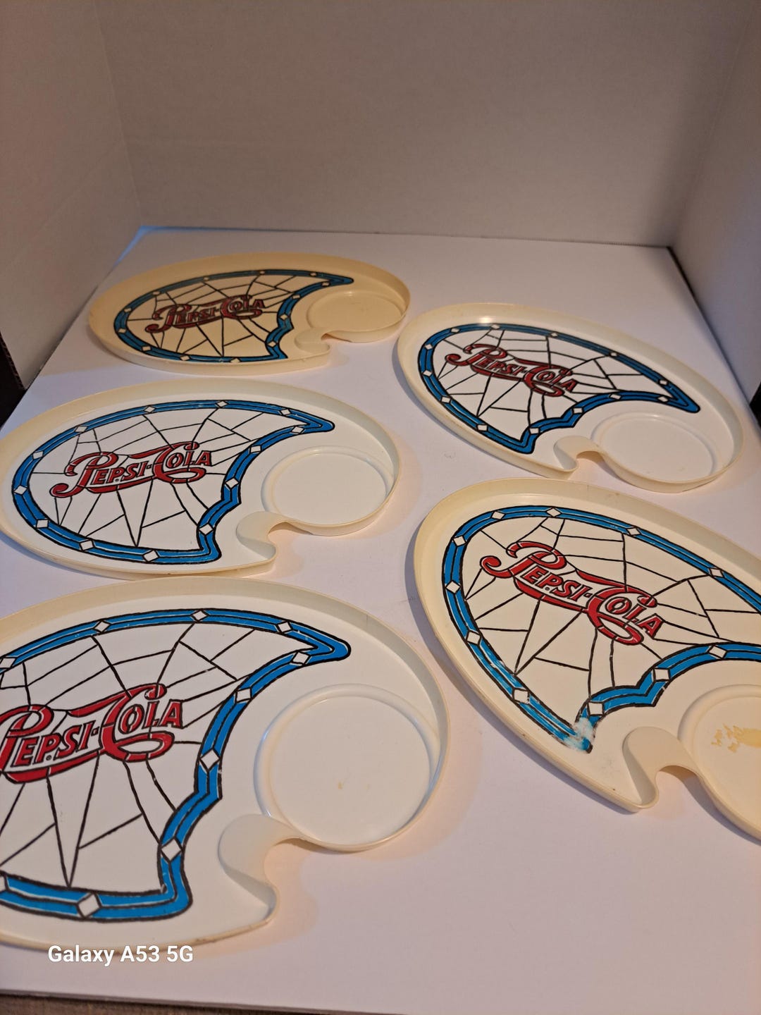 1970s Pepsi Cola Tiffany Style Tray Set of 9 - Etsy