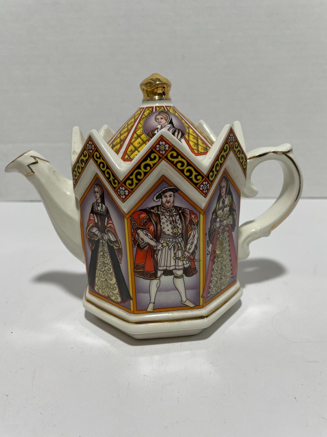 Sadler King Henry VIII and His Six Wifes Teapot. - Etsy