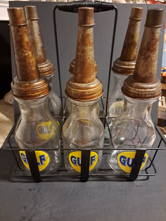 Glass Motor Oil Bottle