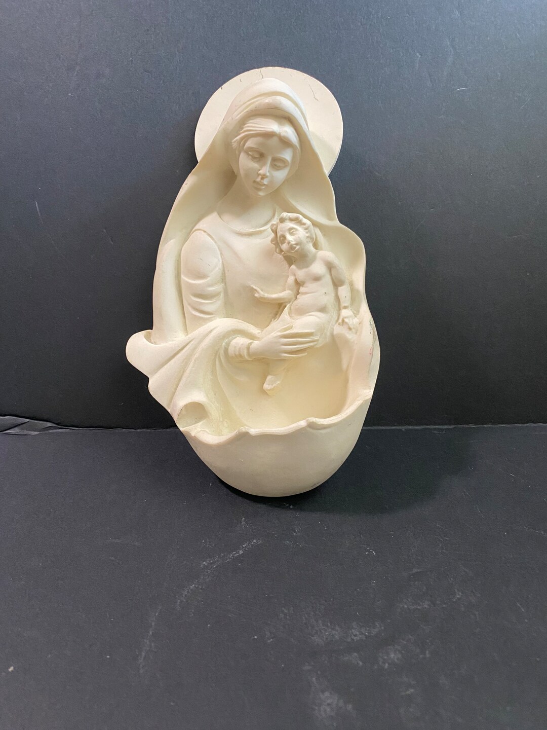 Virgin Mary and Baby Jesus Water Font. - Etsy
