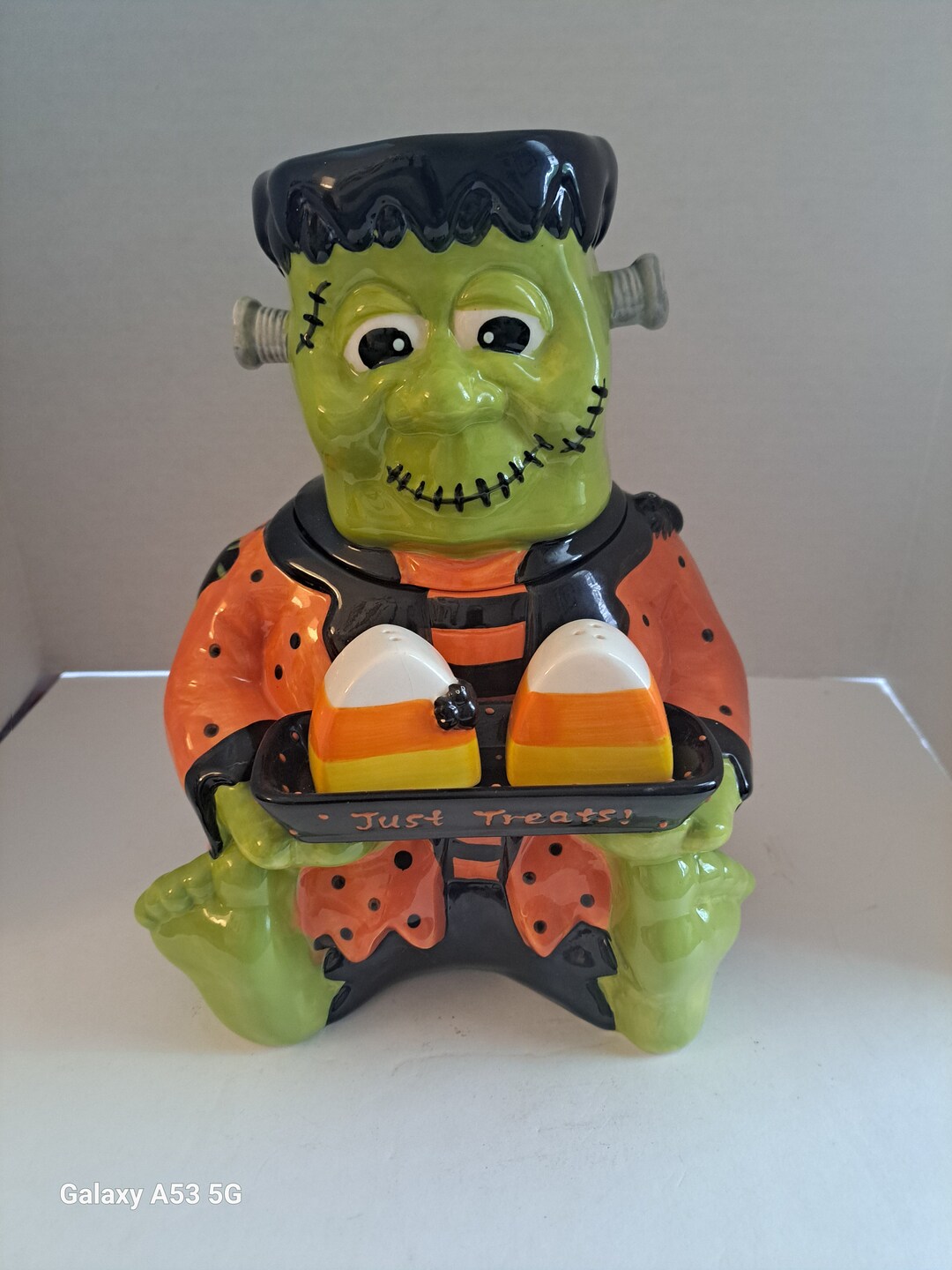 Frankenstein Cookie Jar With Candy Corn Salt and Pepper Shakers - Etsy