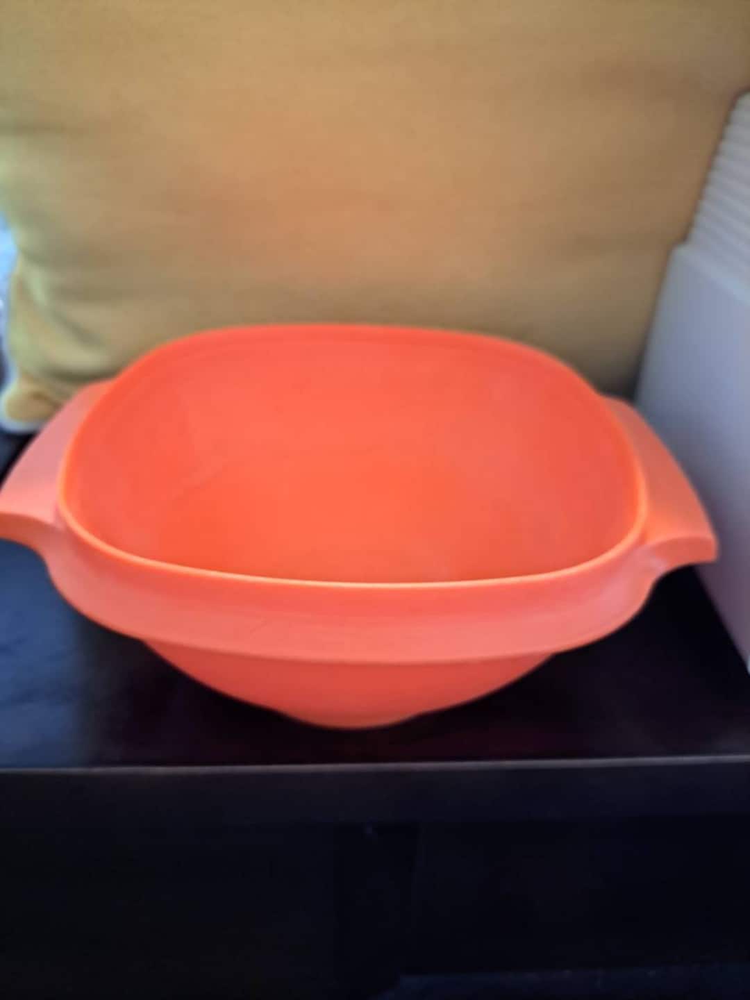Vintage Orange Tupperware Bowl - Etsy