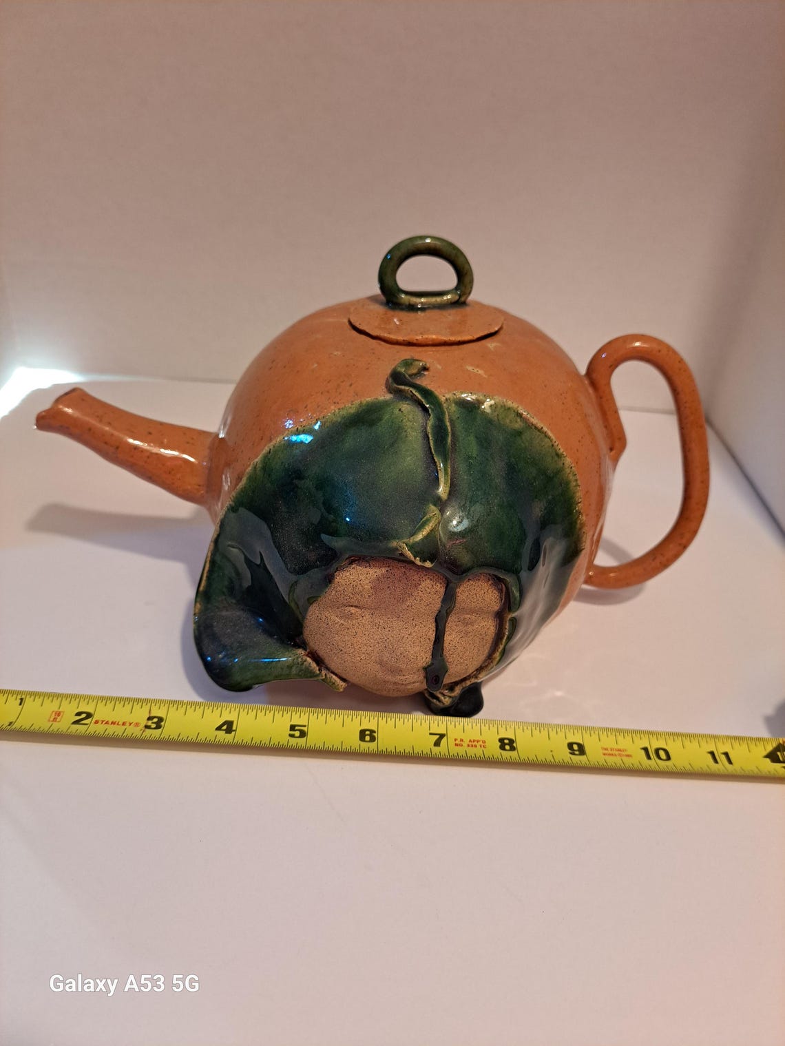 Pumpkin Baby Face Pottery Teapot - Etsy