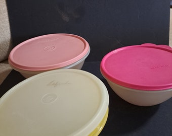 Vintage Tupperware #274 Fix-n-mix 26 Cup Bowl With Lid #224 Sheer ...