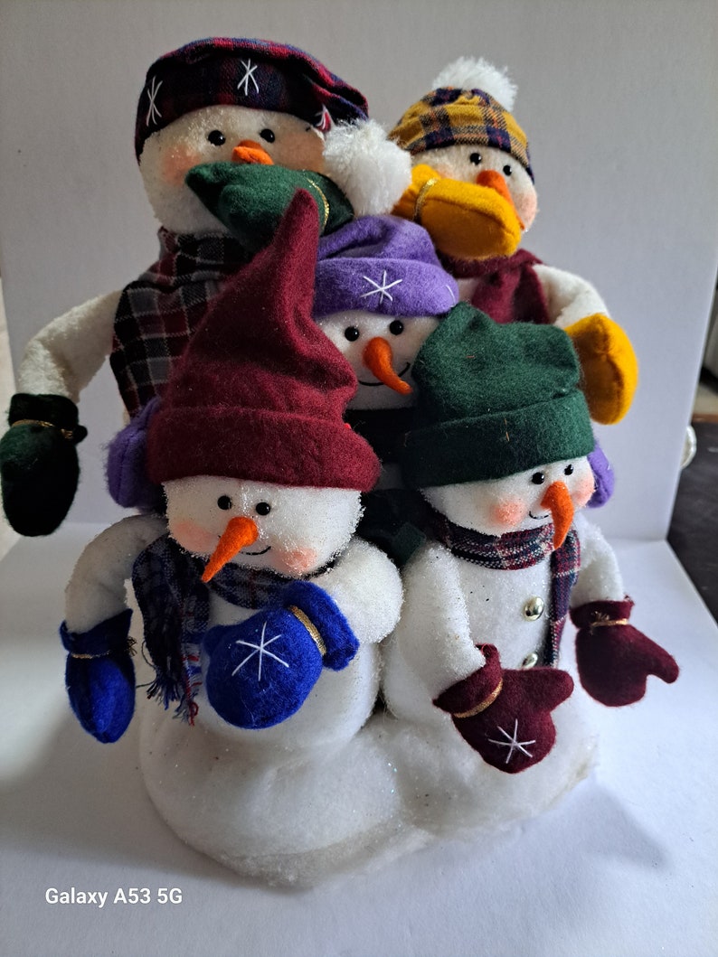 Vintage Snowman Family - Etsy