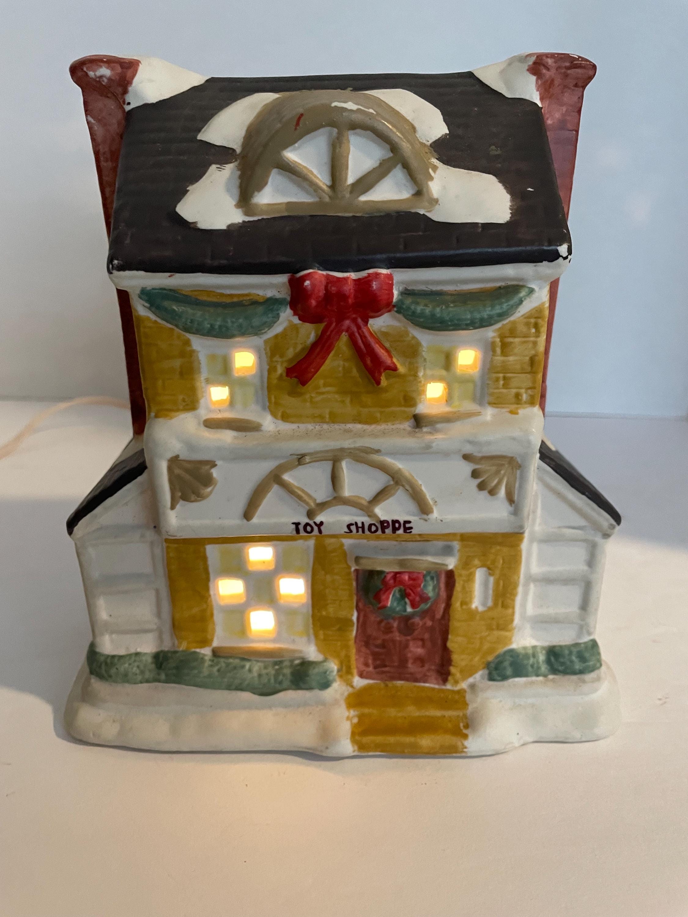 Hand Painted Ceramic Lighted House, Christmas Village - Etsy