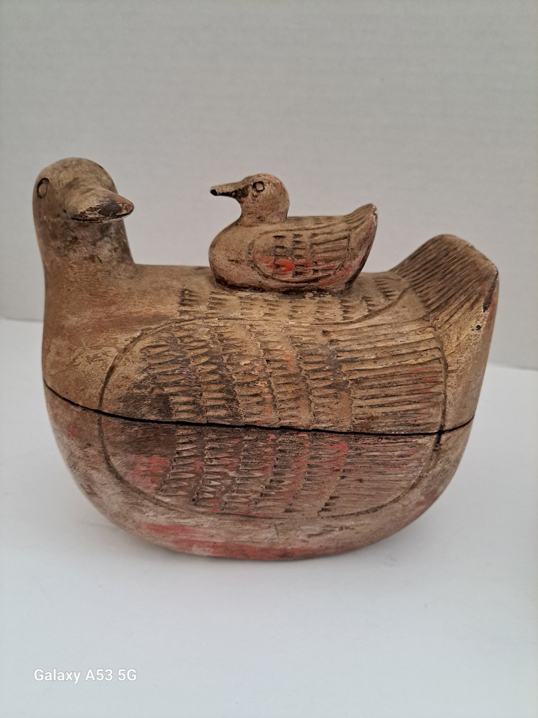 Folk Art Wooden Duck Box - Etsy