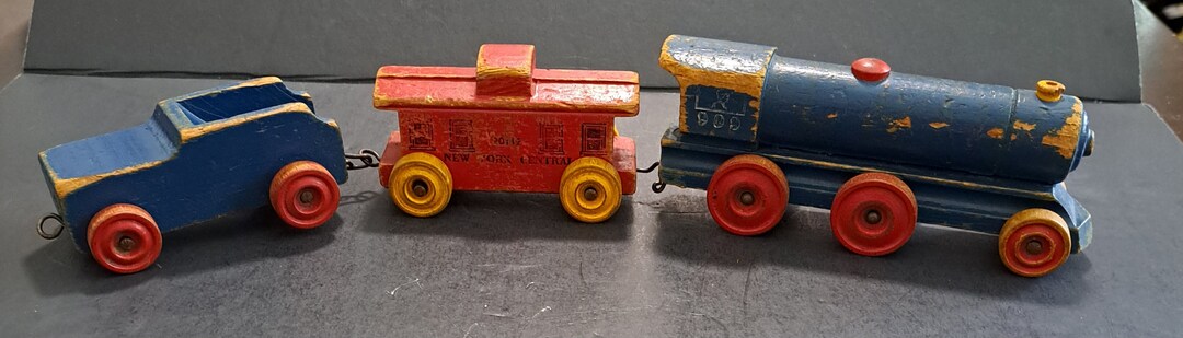 Strombecker Wooden Train - Etsy