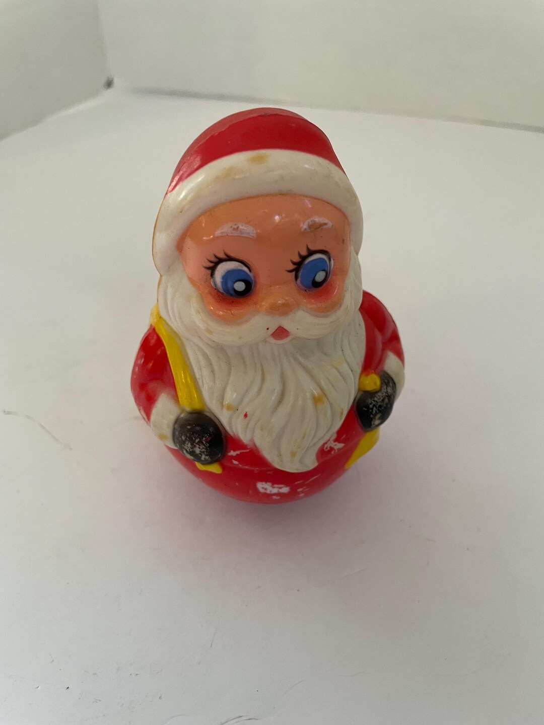Vintage Roly Poly Santa - Etsy