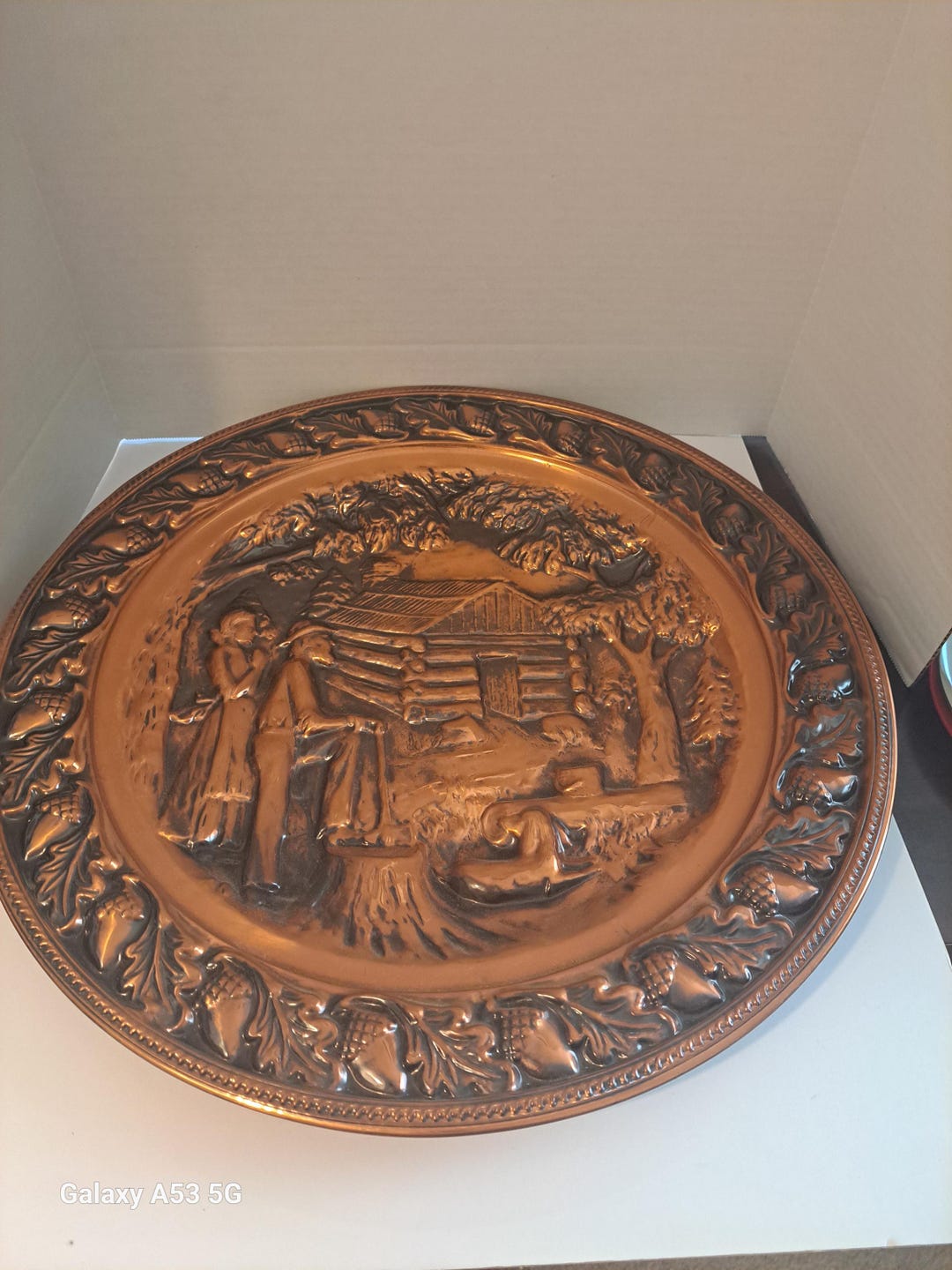 Vintage Copper Frontier Scene Wall Hanging - Etsy