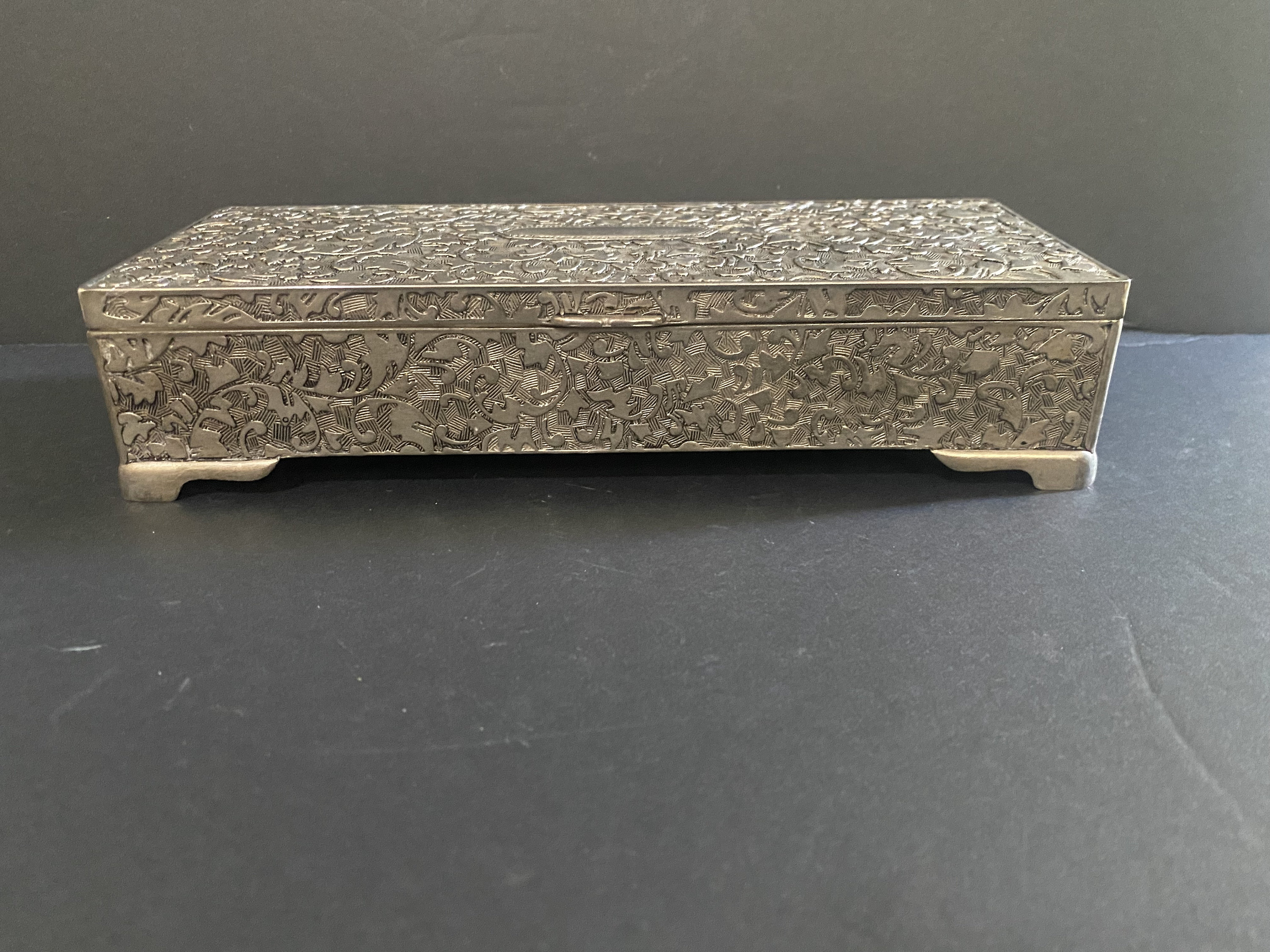 Ornate Silver Plated Jewelry Box - Etsy