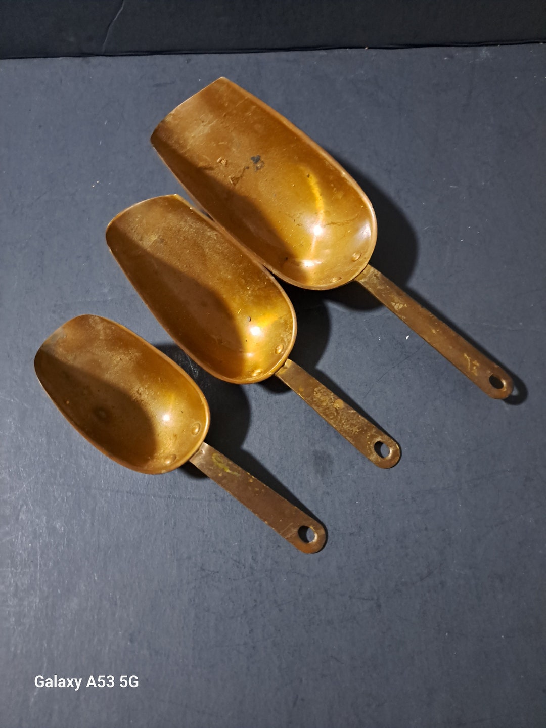 Solid Copper Scoop Set - Etsy