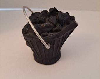 Porcelain Miniature Coal Bucket, Rainbow Village Cabin - Etsy