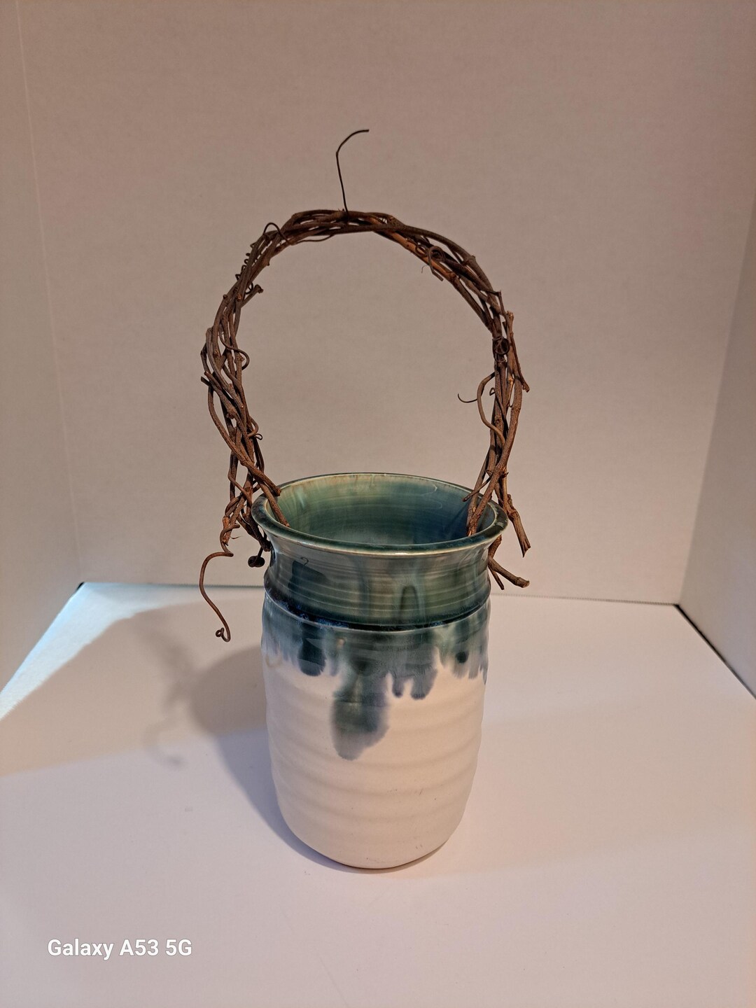 Pottery Vase With Twig Handle - Etsy