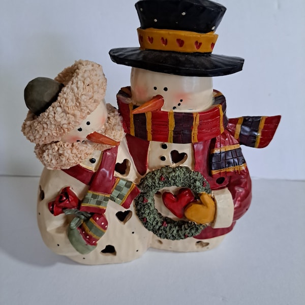 Snowman Tea Light - Etsy