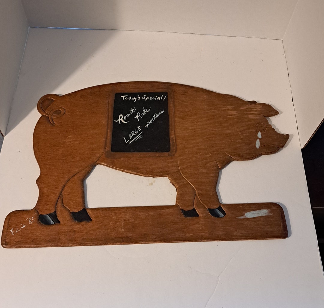 Wood Pig Sign - Etsy