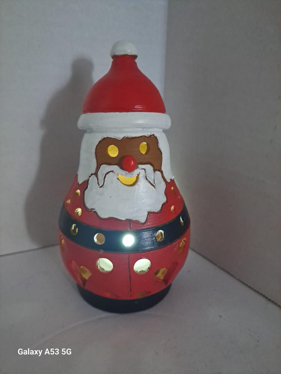 Terracotta Luminary Santa - Etsy
