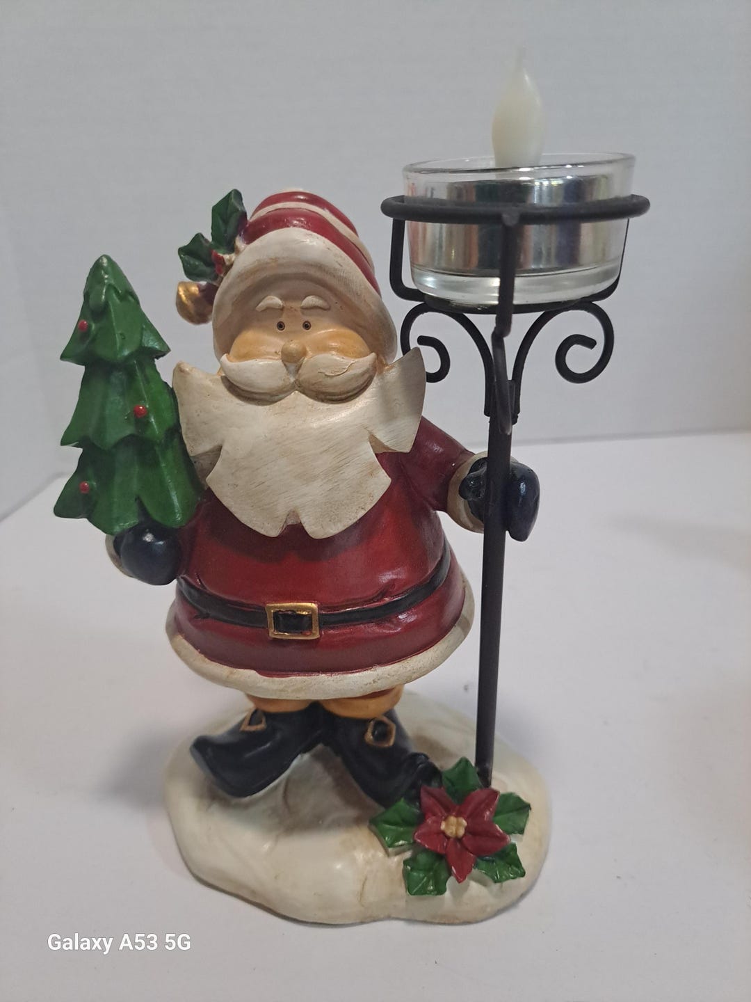 Santa Tea Light Holder Decor - Etsy