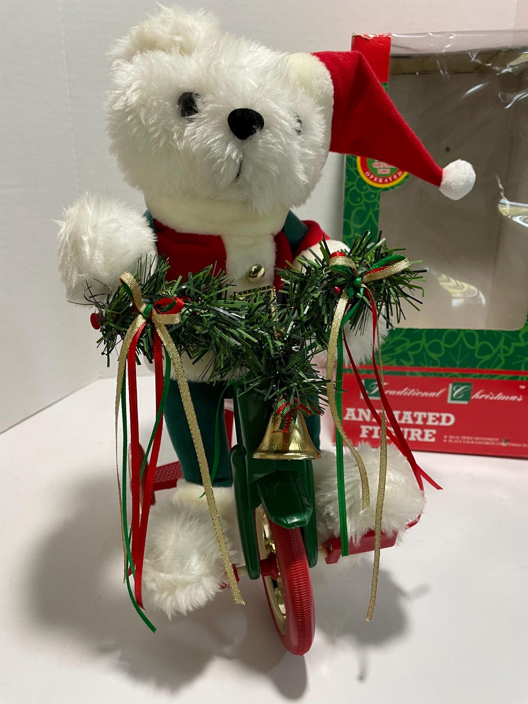 Traditional Christmas Animated Figure . Rides and Plays Music - Etsy