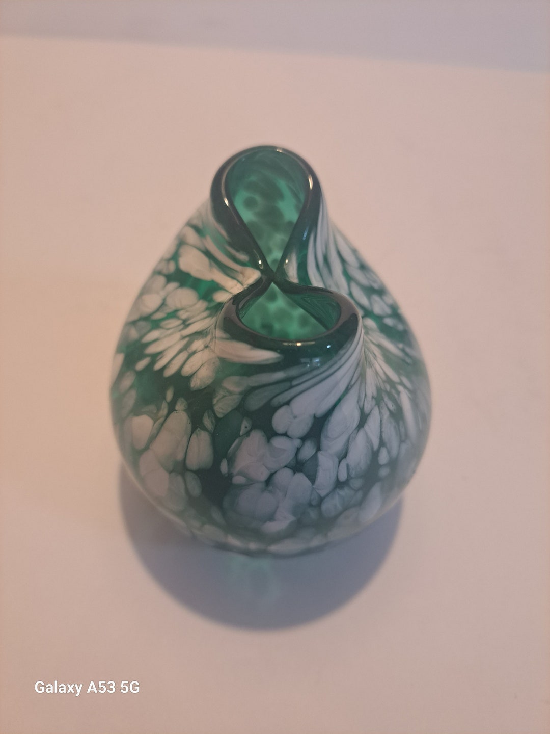 Pinched Glass Double Bud Vase - Etsy