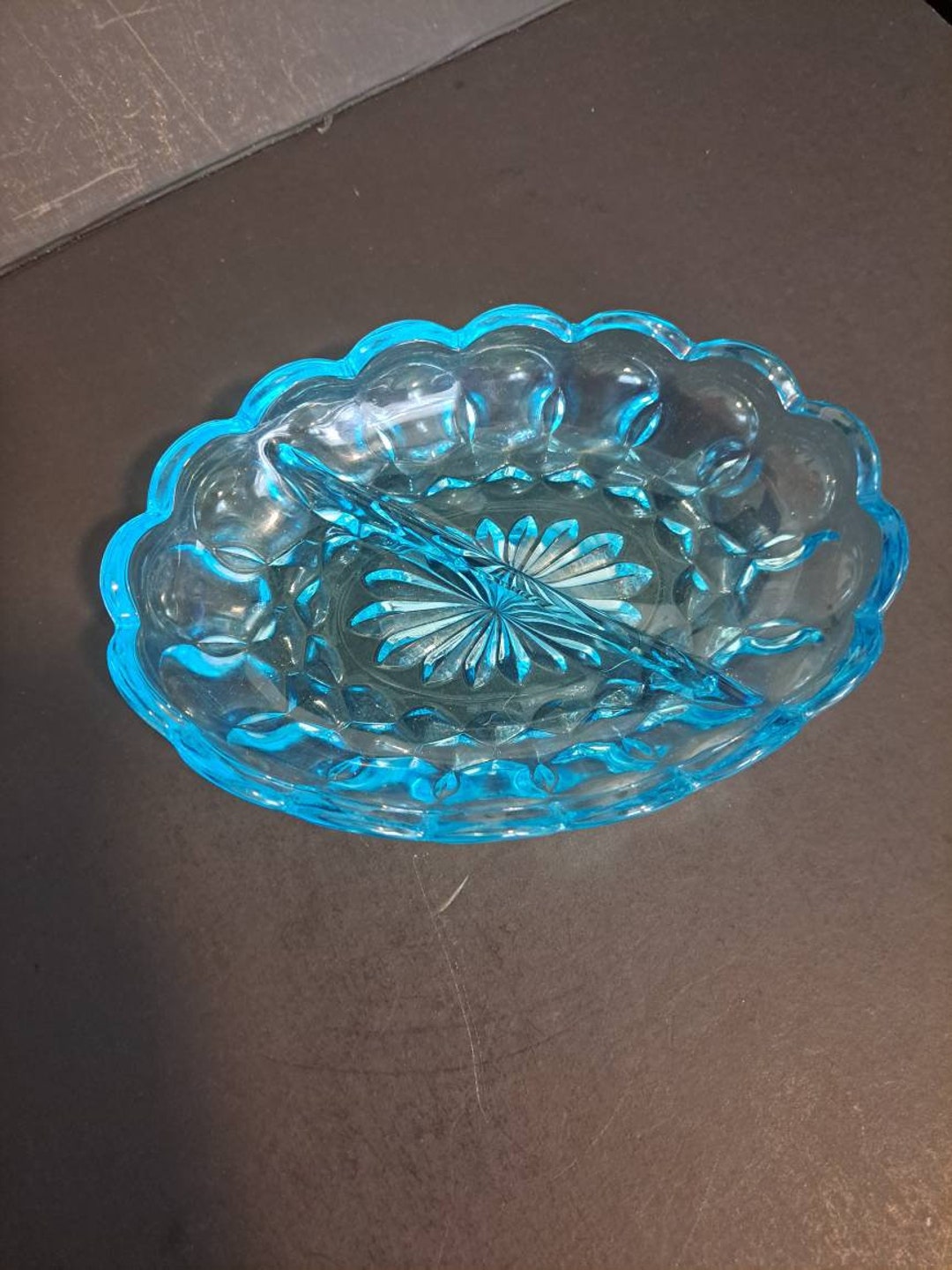 Vintage Light Blue Candy Dish - Etsy