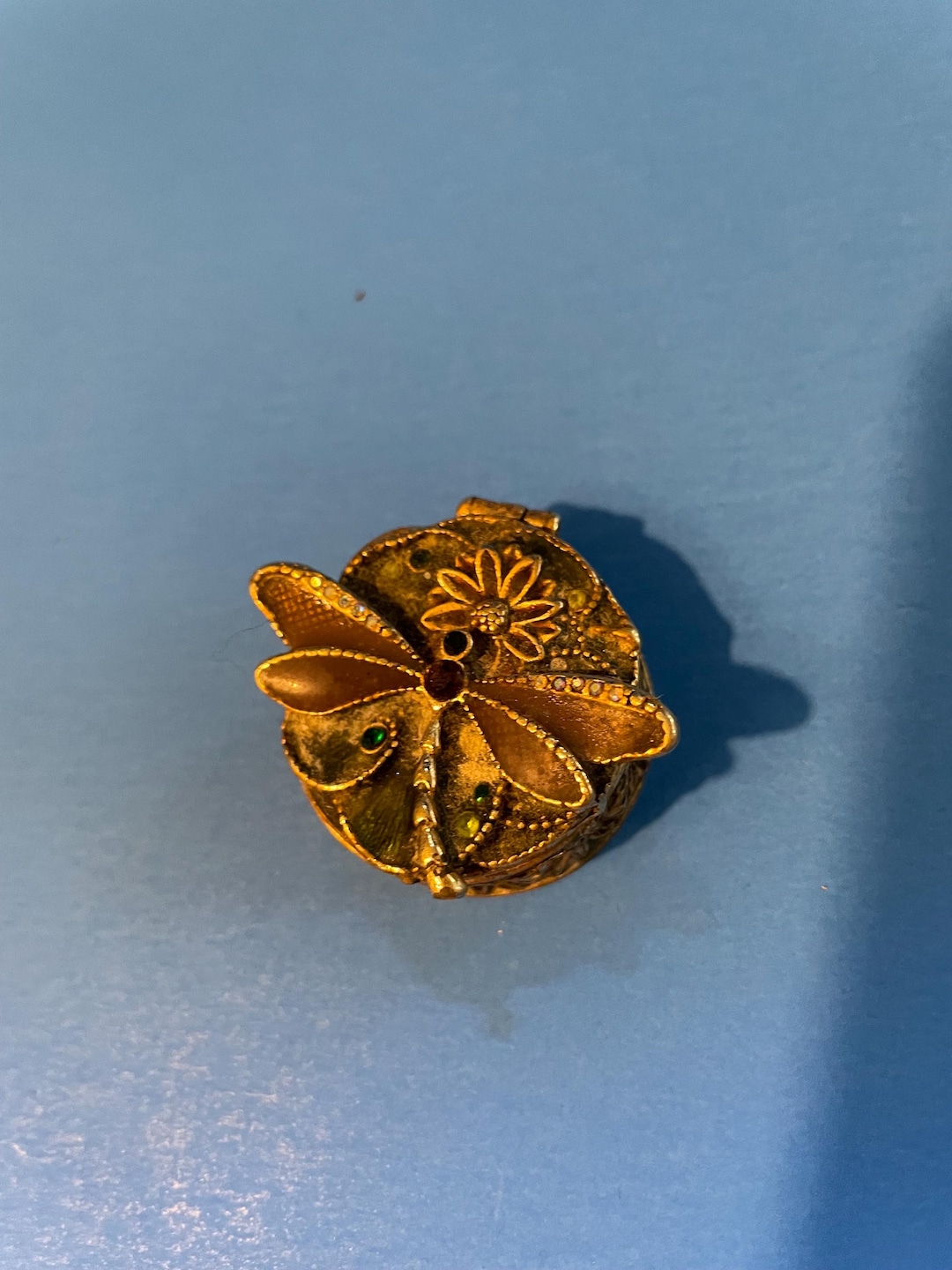 Monet Dragonfly Pill Box - Etsy