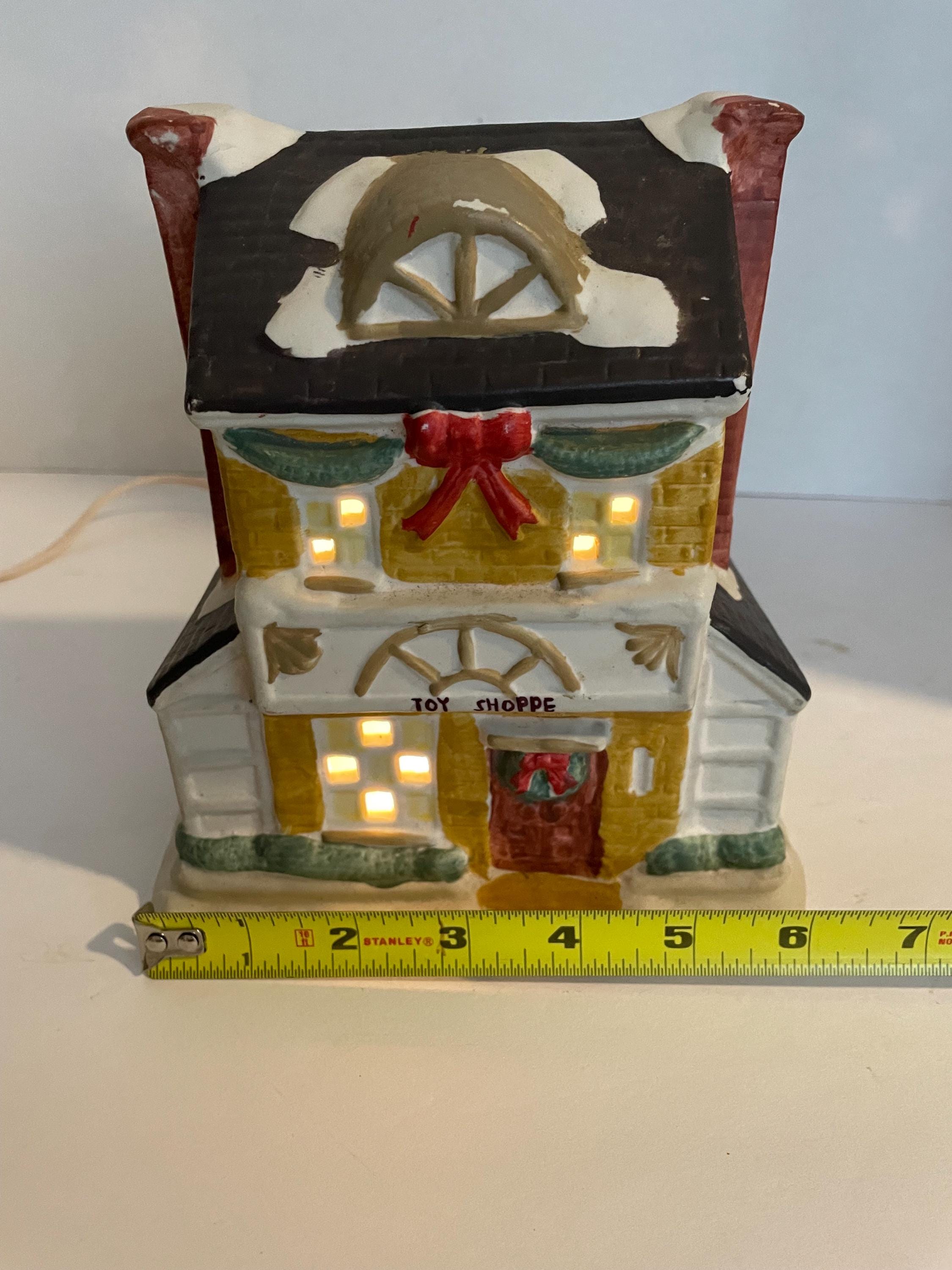 Hand Painted Ceramic Lighted House, Christmas Village - Etsy