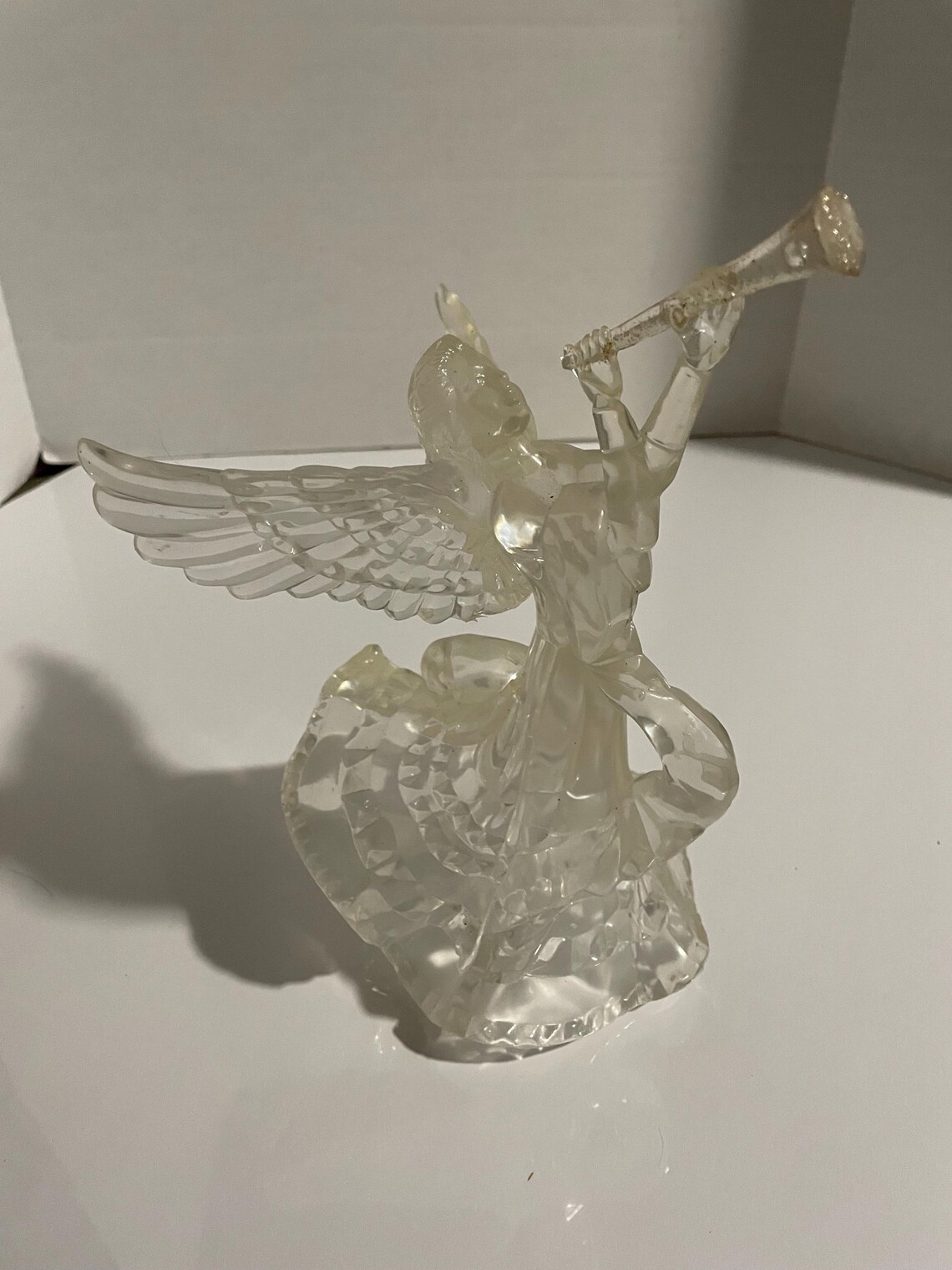 Vintage Clear Acrylic Angel Tree Topper - Etsy
