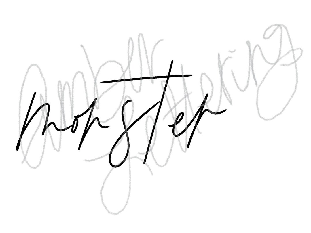 Monster Calligraphy Svg and Jpeg Bundle - Etsy