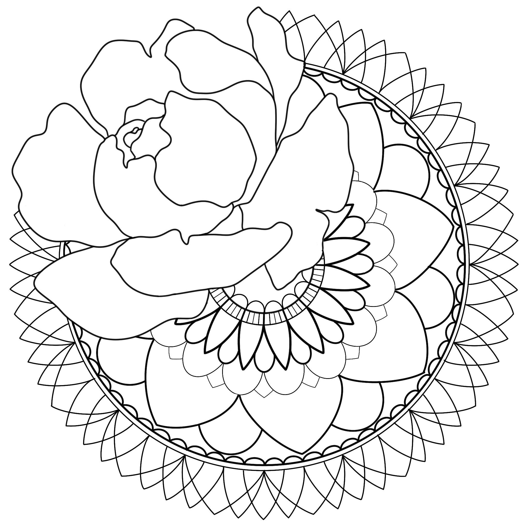Dibujos para colorear feministas con descarga extra mandala jpeg - Etsy ...