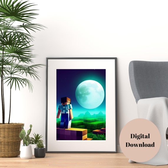 Minecraft Printable Wall Art Gaming Decor Game Poster - Etsy