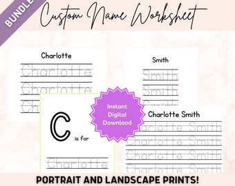 Personalize Name Tracing Template - Etsy