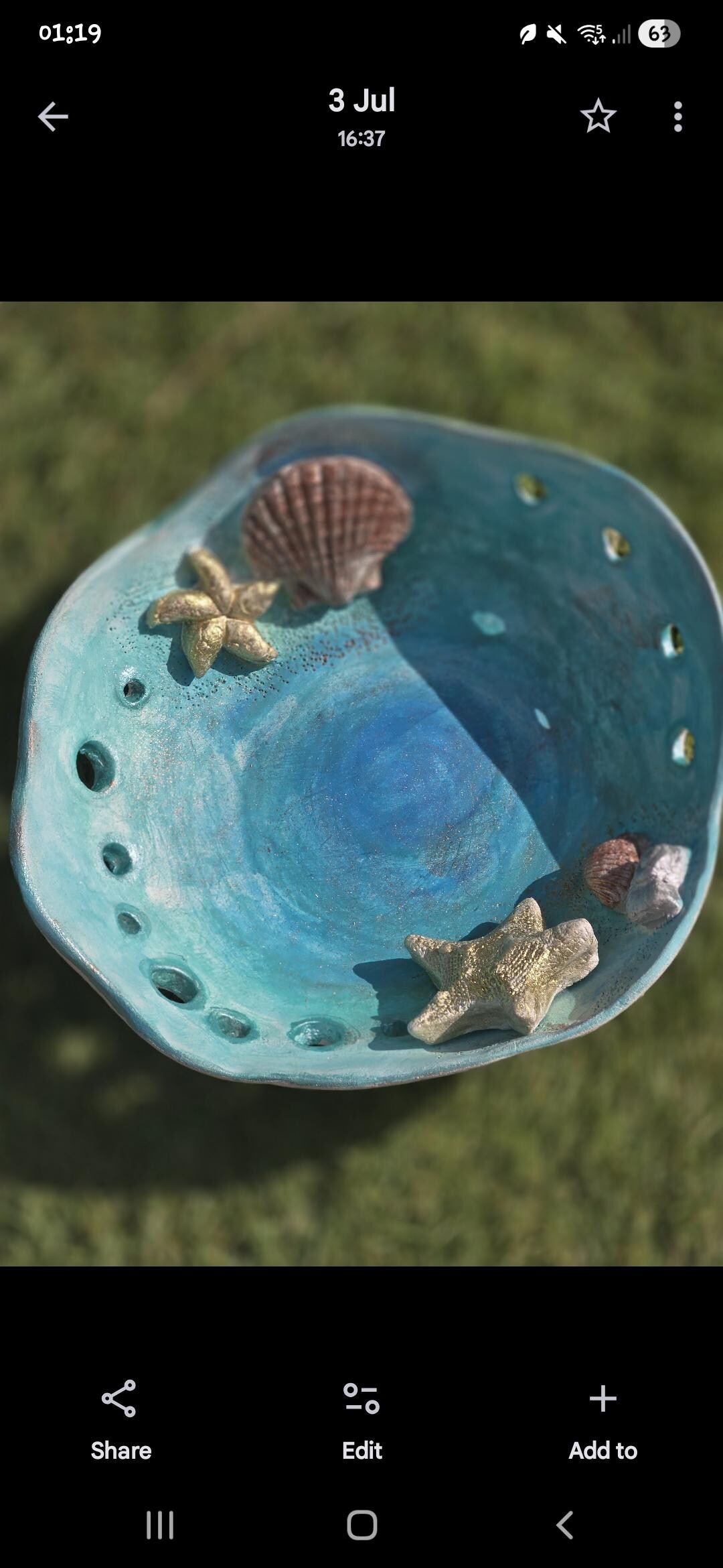 Handmade Ceramic Bowl, Cornwall Sea Design - Etsy