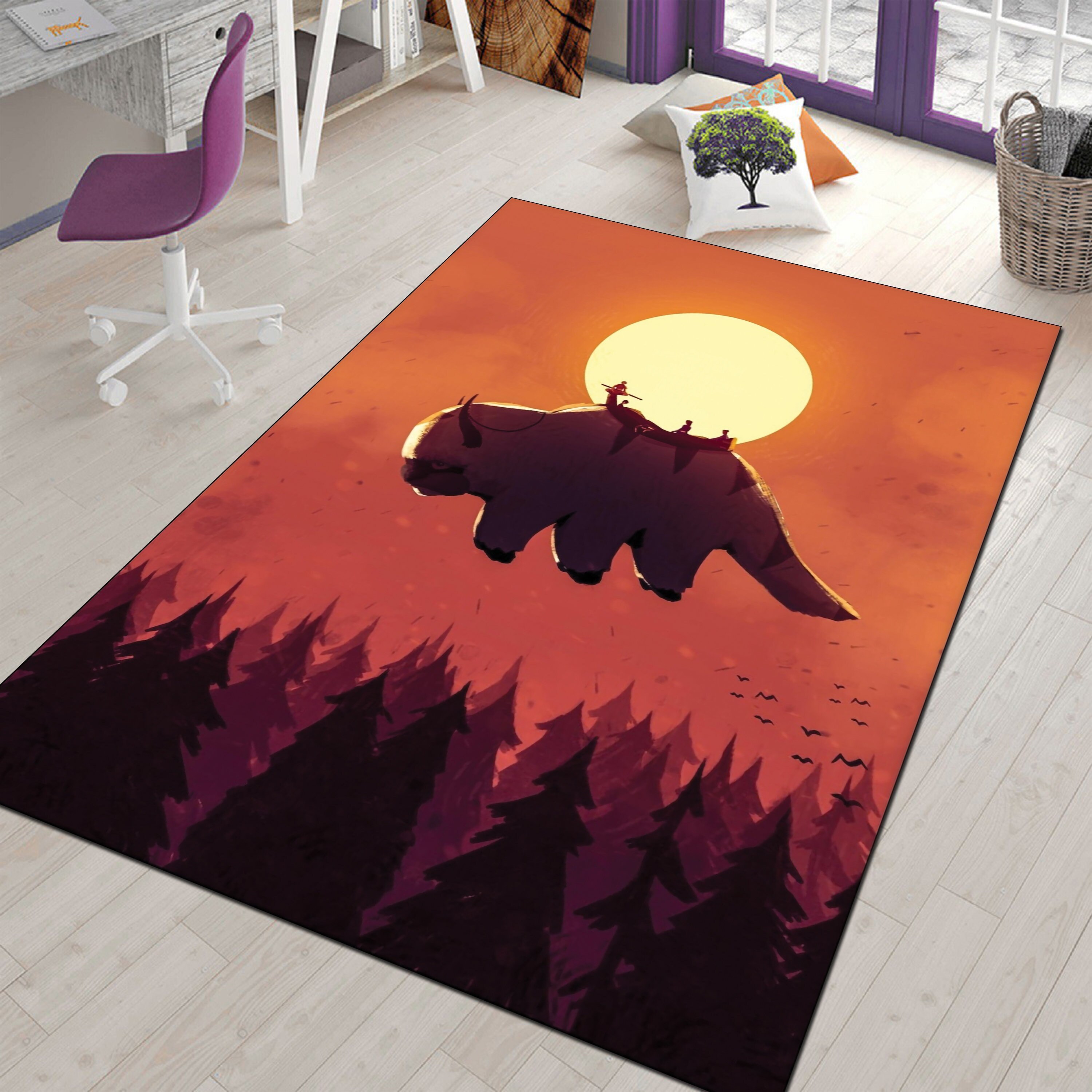 Anime Missing Flying Bison Poster Rug,260 Appa Rug Anime Animation ...
