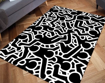 Keith Haring Dancing Rug - Etsy