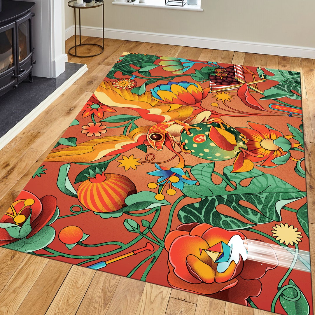 Frog Figure Tree Frog Rug FC917 Frog Carpet Frog Decor Frog - Etsy