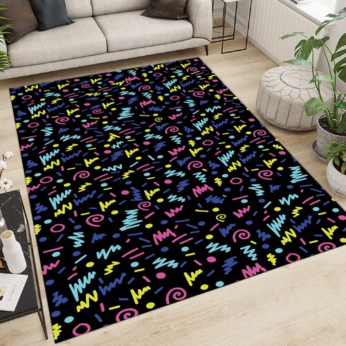 90s Arcade Rug296 Retro Home Theater Carpet Non-slip - Etsy