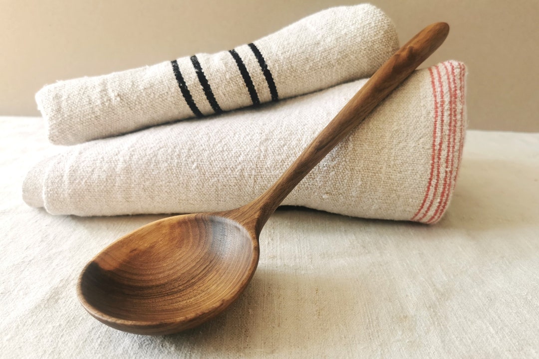 Hand Carved Walnut Serving Ladle: Small Wooden Soup Utensil - Etsy