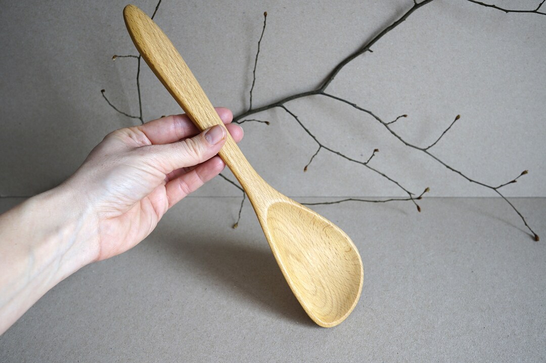 Universal Wooden Spoon, Wooden Ladle, Carving Serving Utensils, Flat ...