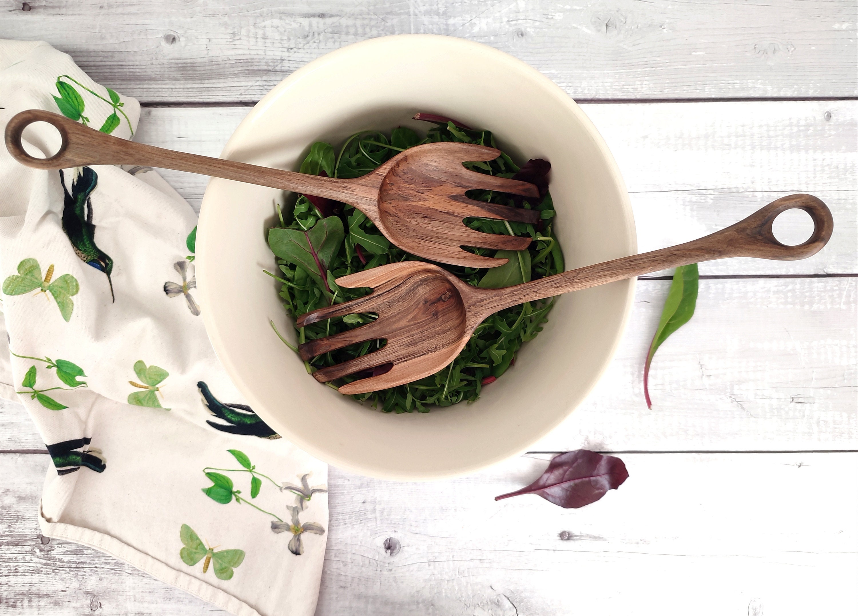 Salad Server, Walnut Hands, Salad Serving, Wooden Salad Server Hands ...