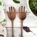 Salad Server, Walnut Hands, Salad Serving, Wooden Salad Server Hands ...