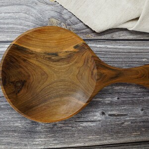Large Wooden Serving Spoon, Serving Board, Carving Serving Utensils, Unique Wooden Ladle, Wooden ...