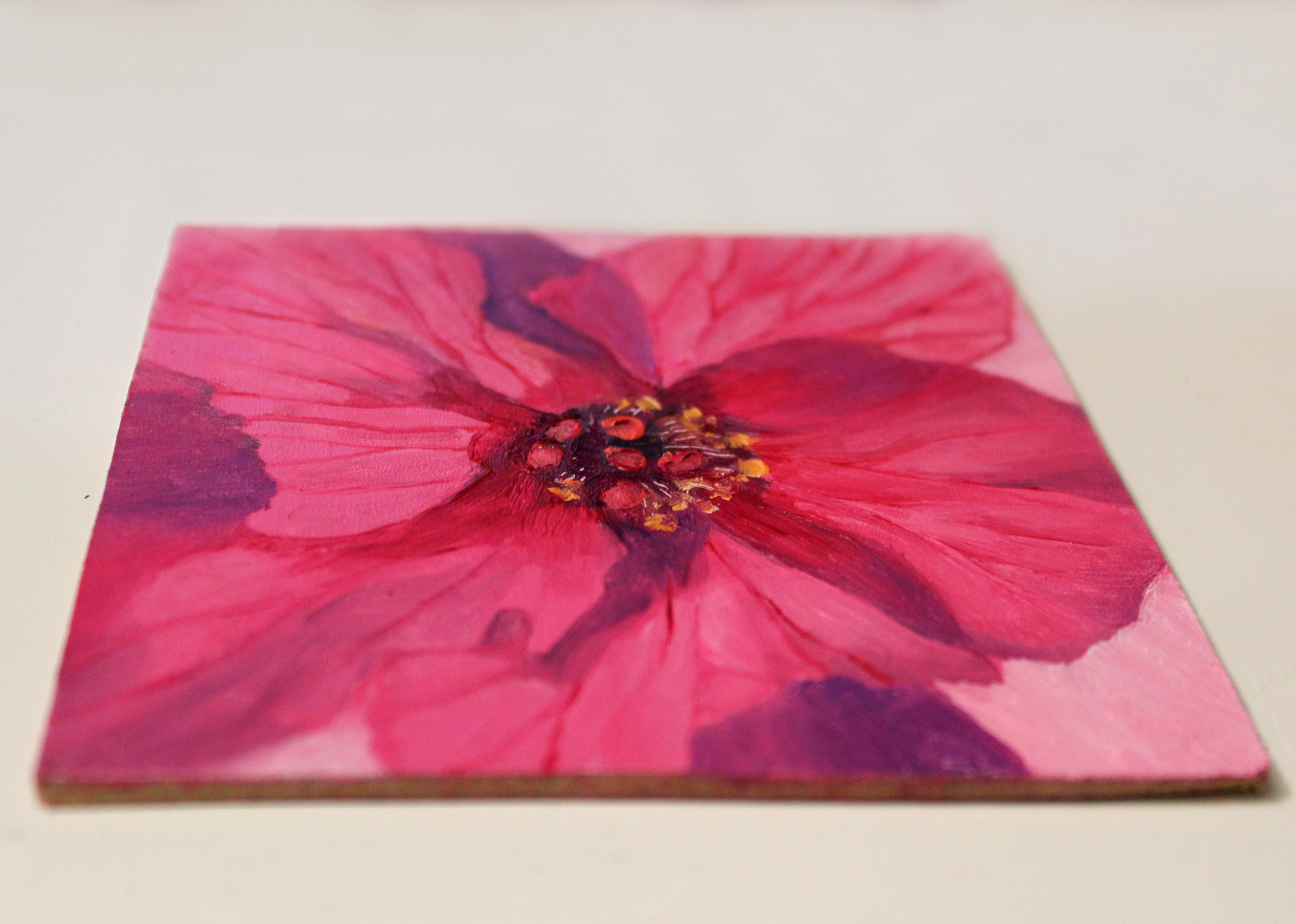 Small Size Original Paintings on Hardboard, Hand Painted, Tiny Art ...