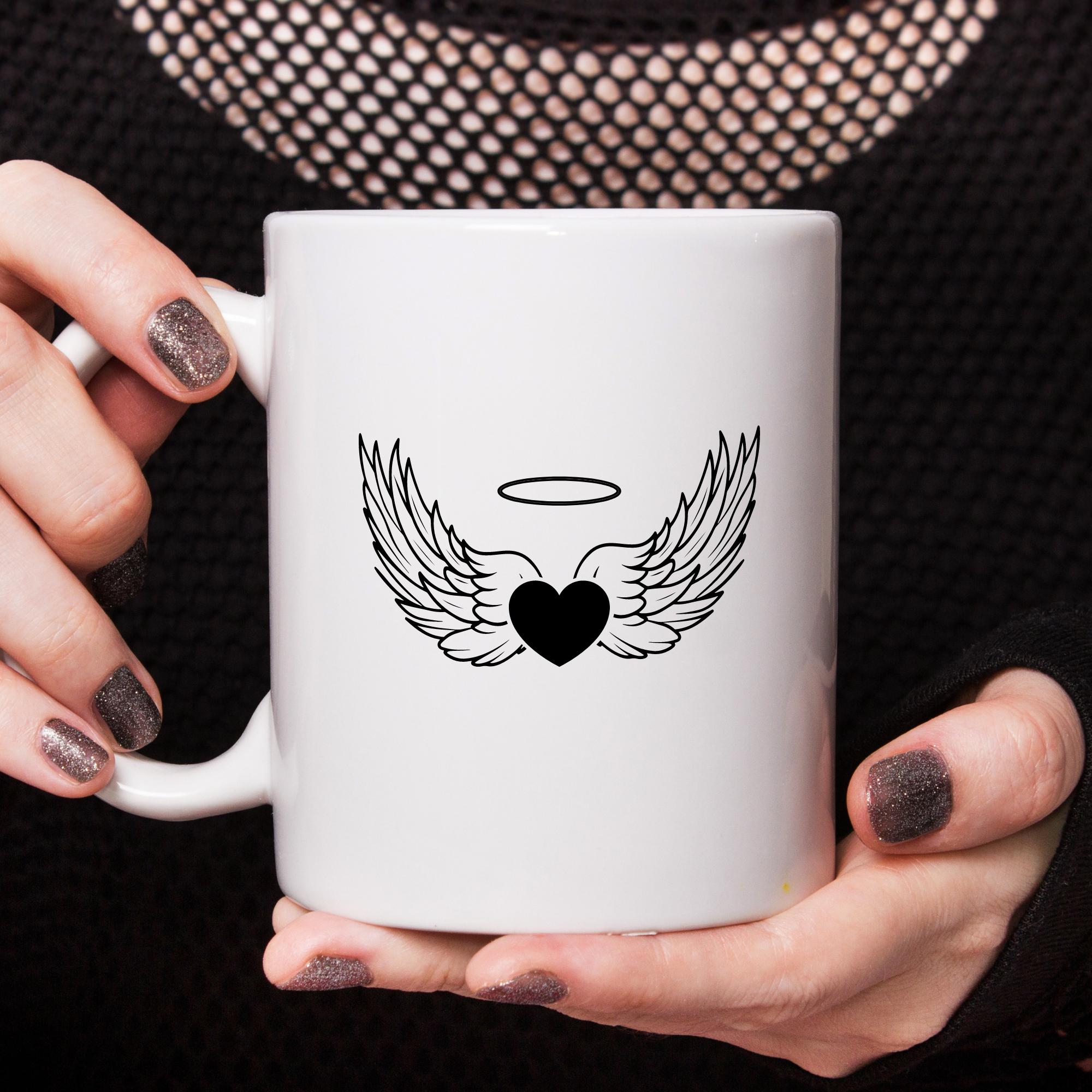 Paquete de alas de ángel svg, contorno de alas, alas y halo svg, ángel ...