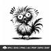 Angry Chicken Svg, Crazy Chicken Svg, Funny Chicken Silhouette, Chick ...