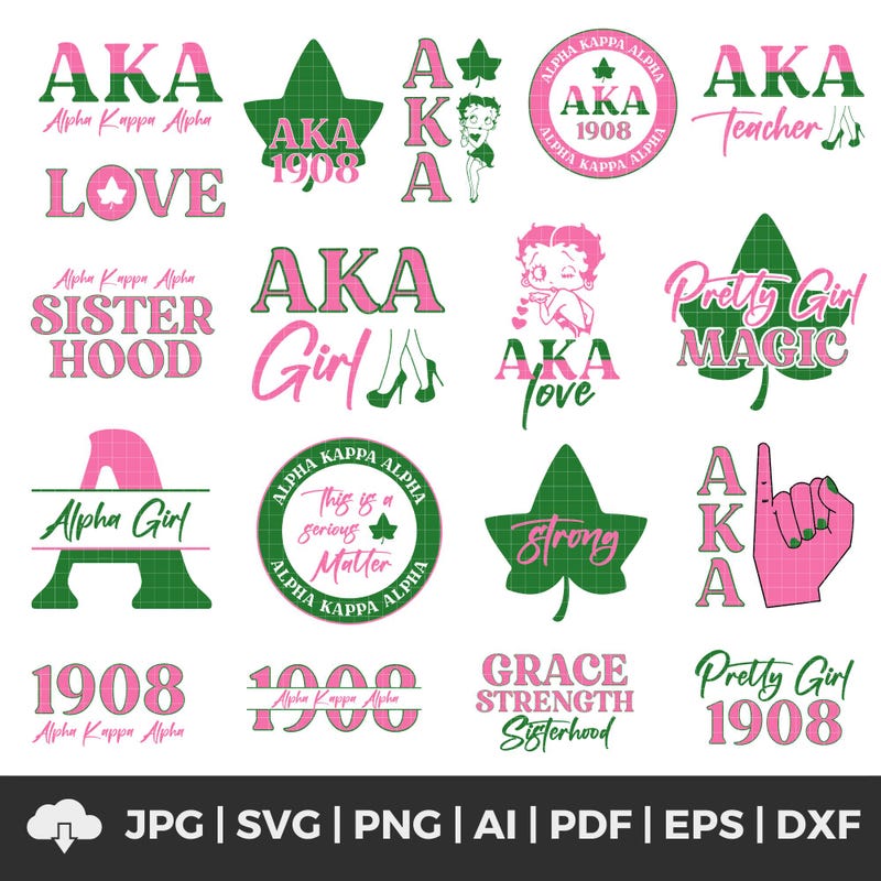 Aka Sorority Svg - Etsy