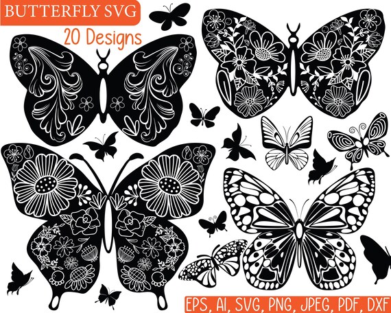 Butterfly Svg Butterfly Svg Bundle Layered Butterfly Bundle - Etsy