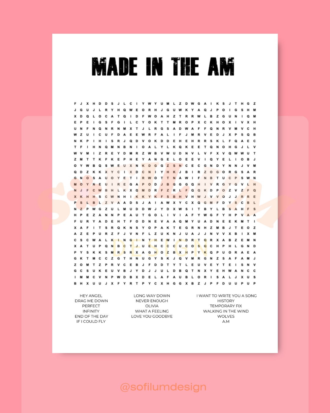 One Direction Word Search Puzzle Activities for Kids Activities for ...